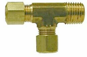 Male Run Tee Compression Brass