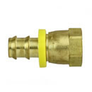 Female Swivel JIC/SAE Push-Lock, Dual Seat Brass Fitting | 287-08-10