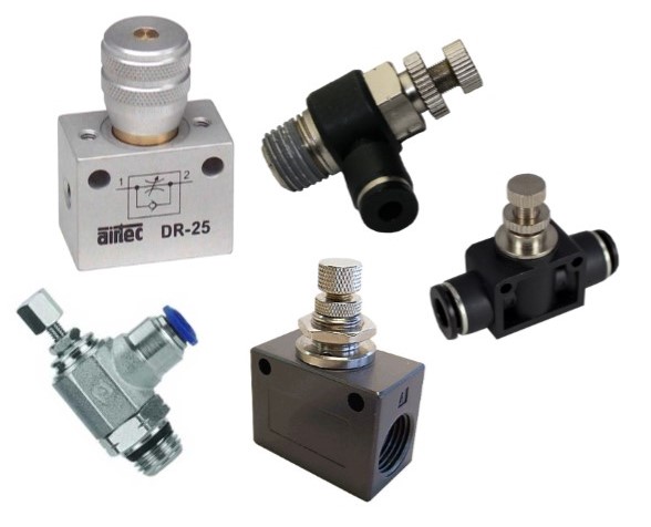 Right-Angle Flow Control Valves | In-Line Flow Control Valves
