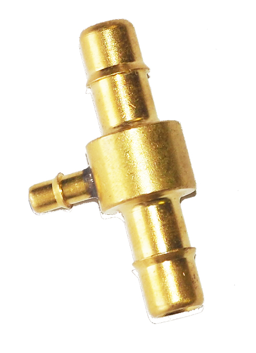 Miniature Reducing Union Tee Hose Barb Brass|RT7-3 1/2-2