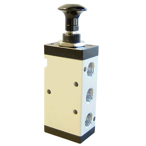 2 Position, 4 Way, Push-Pull Lever - Detented Pneumatic Valve | 4L210-06T
