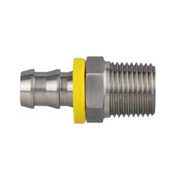 Male Push-Lock Hose Barb Stainless Steel Fitting | SS-272-08-08-6