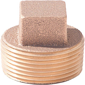 Square Head Pipe Plug, Bronze