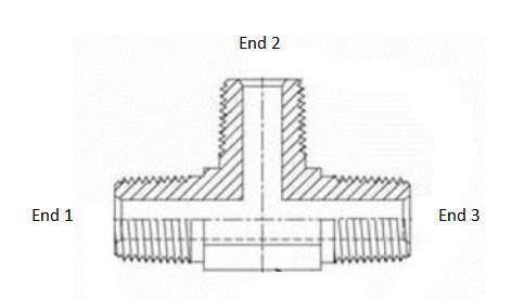 Male Tee's - Hydraulic Fittings
