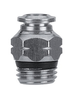 Male Connector Push-to-Connect Metallic