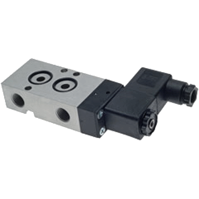 2 Position, 4 Way, Single Solenoid Spring Return, Namur Pneumatic Valve ...