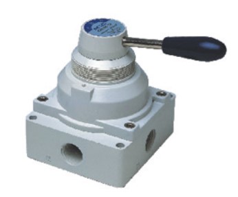 2 Position, 4 Way, Hand Lever - Detented Pneumatic Valve | 4HV31008ST