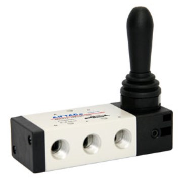 2 Position, 4 Way, Hand Lever - Detented Pneumatic Valve